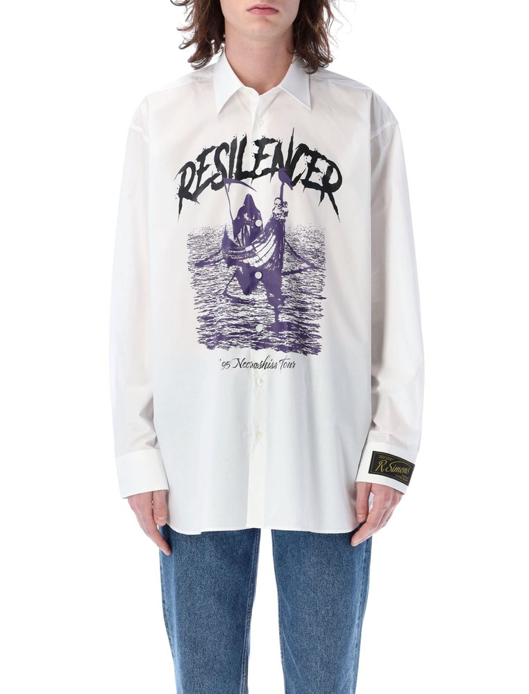 Raf Simons Graphic In White | ModeSens