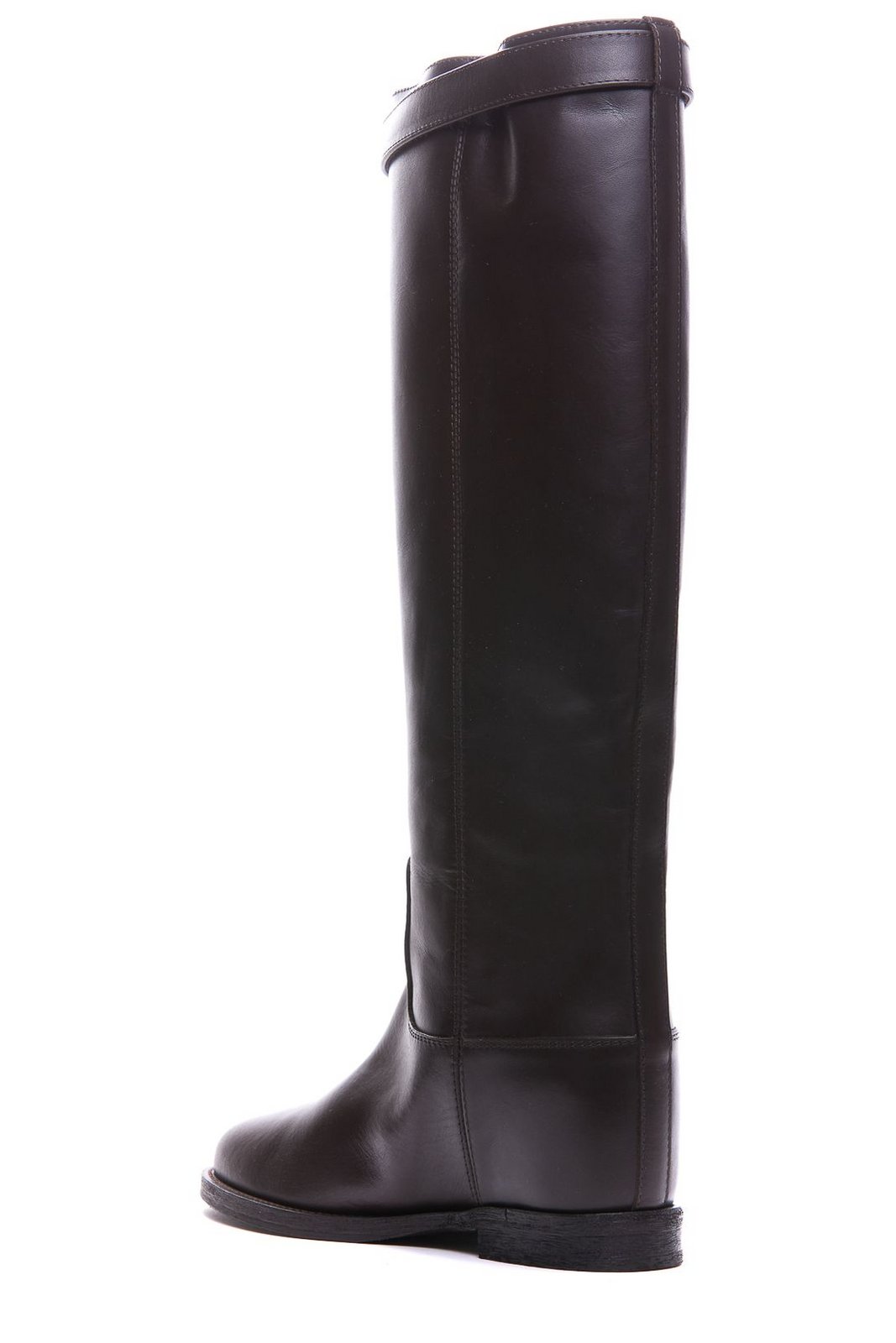 Via Roma 15 Lock-Detailed Almond Toe Knee-High Boots
