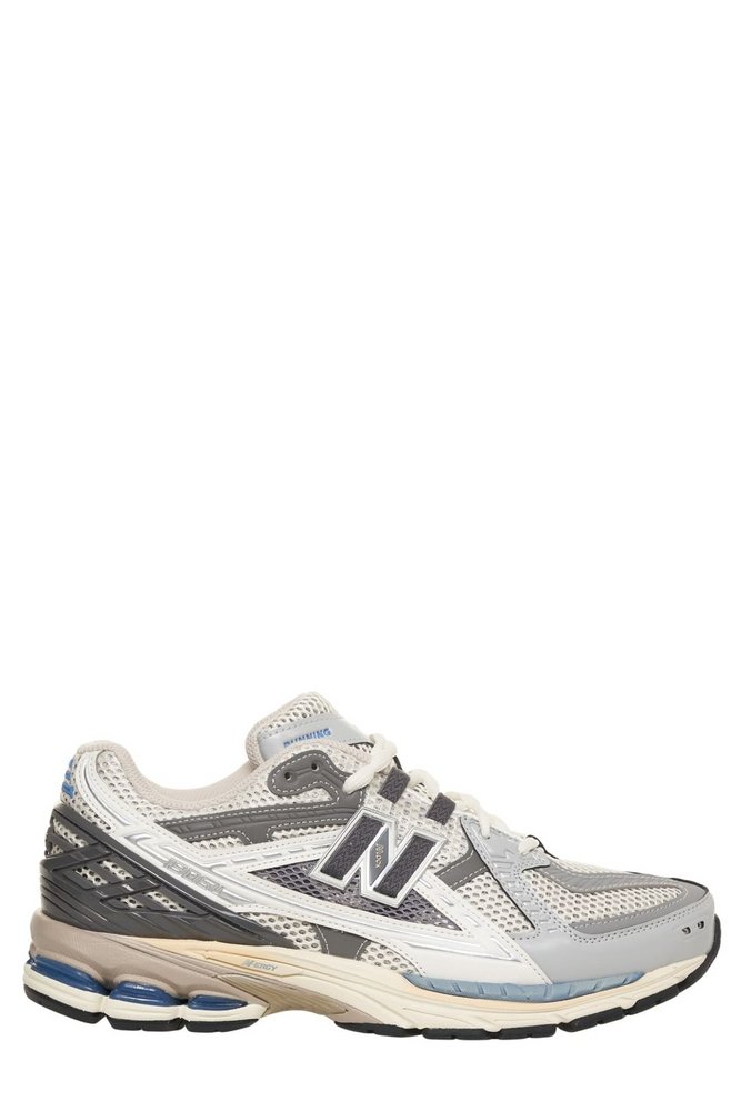 New Balance Textile And Leather Sneakers With Modern Aesthetic In Grey ...