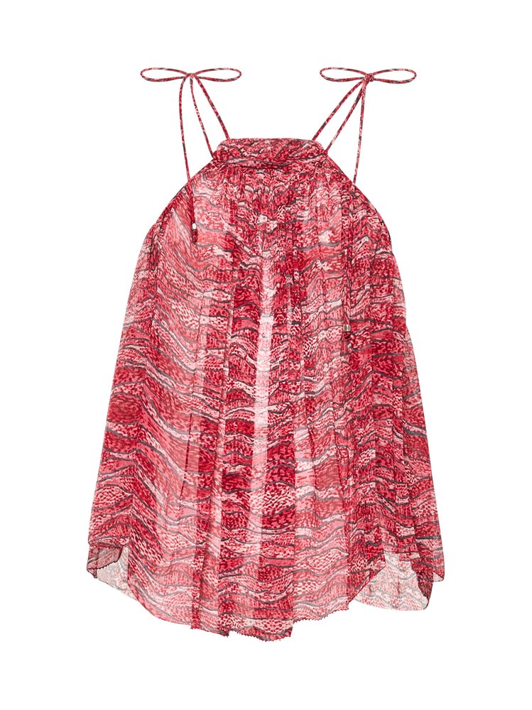 Isabel Marant Étoile | Red Printed Muslin Akila Top| Women | 38 In ...