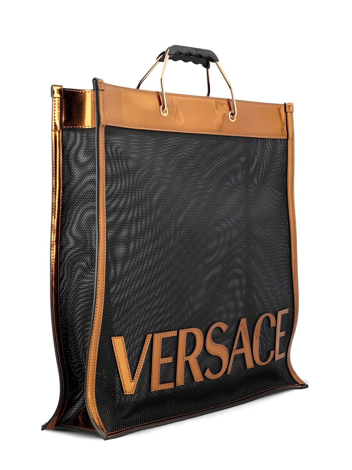 versace versace logo patch sheer top handle bag $ 1584 . 40 $ 935 . 05 ...