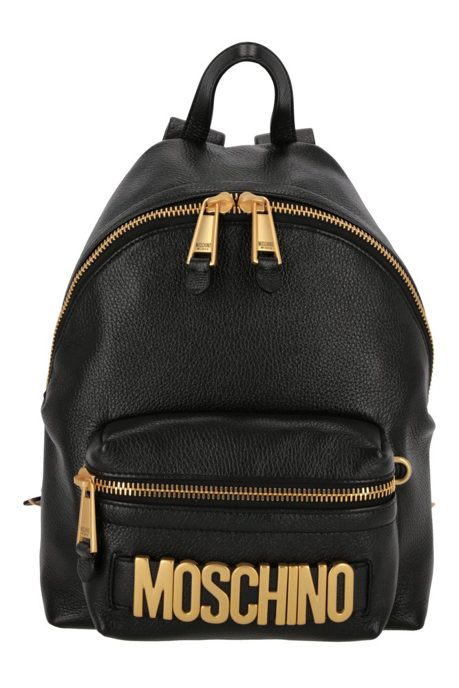 Moschino Logo Lettering Backpack In Black | ModeSens