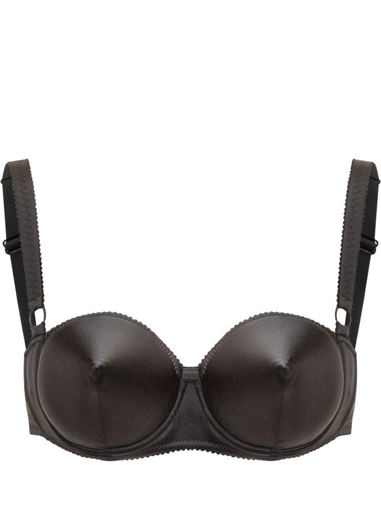 Dolce & Gabbana Conical Cups Satin Balconette Bra In Black | ModeSens