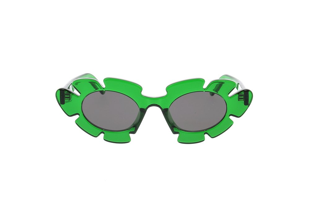 Loewe Flower Frame Sunglasses In Green | ModeSens