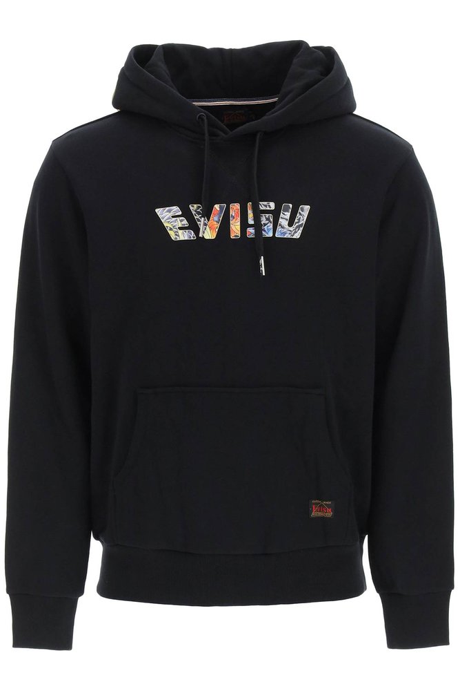 Evisu Dragon-pattern Logo Print Hoodie In Black | ModeSens