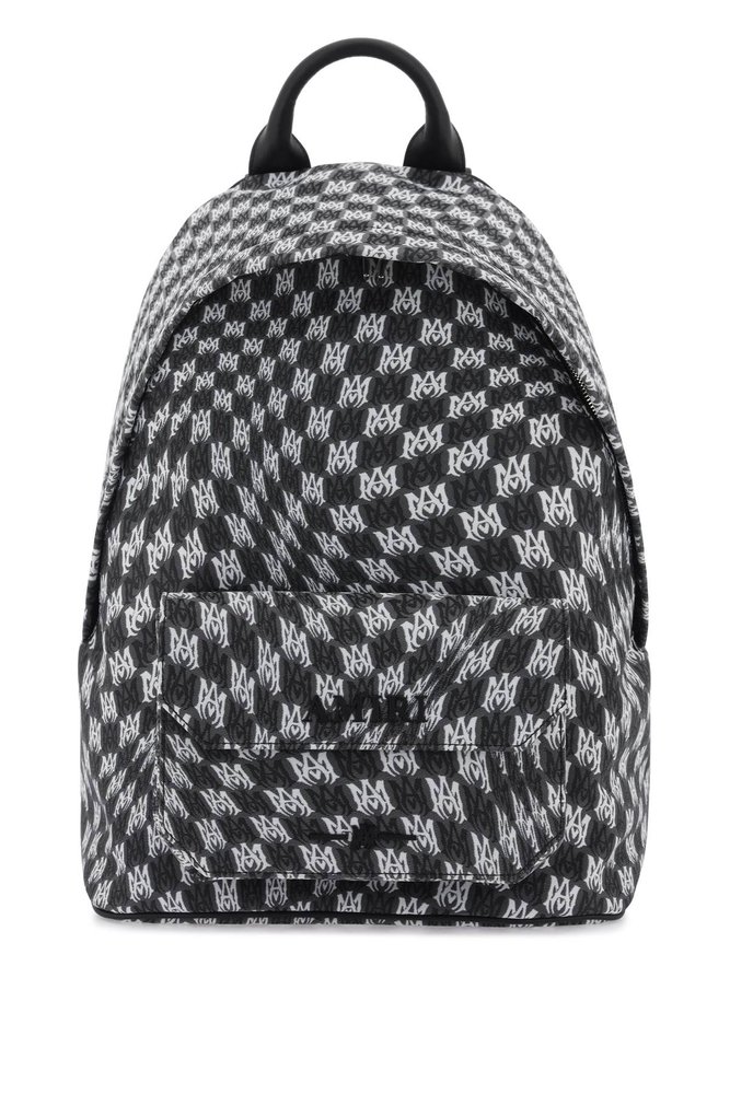Amiri Monogram-houndstooth Canvas Backpack In Multicolor | ModeSens