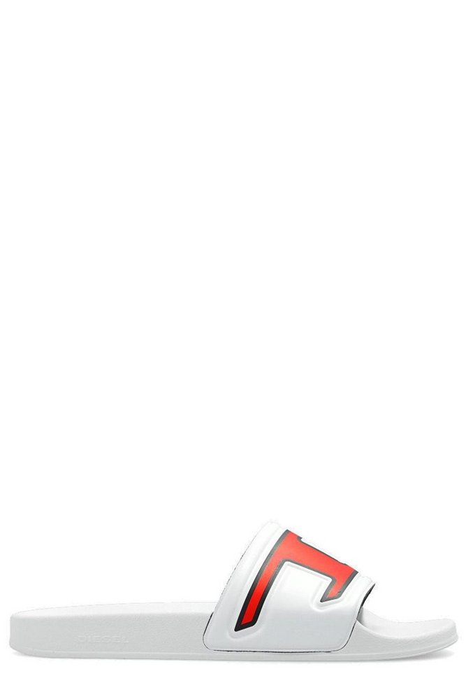 Diesel Sa Mayemi D Logo Detailed Slides In White | ModeSens