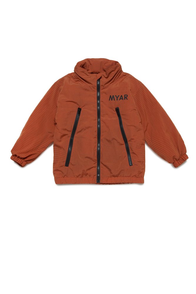 Myar Kids' Deadstock Orange Ripstop Fabric Jacket With Concealed Hood ...