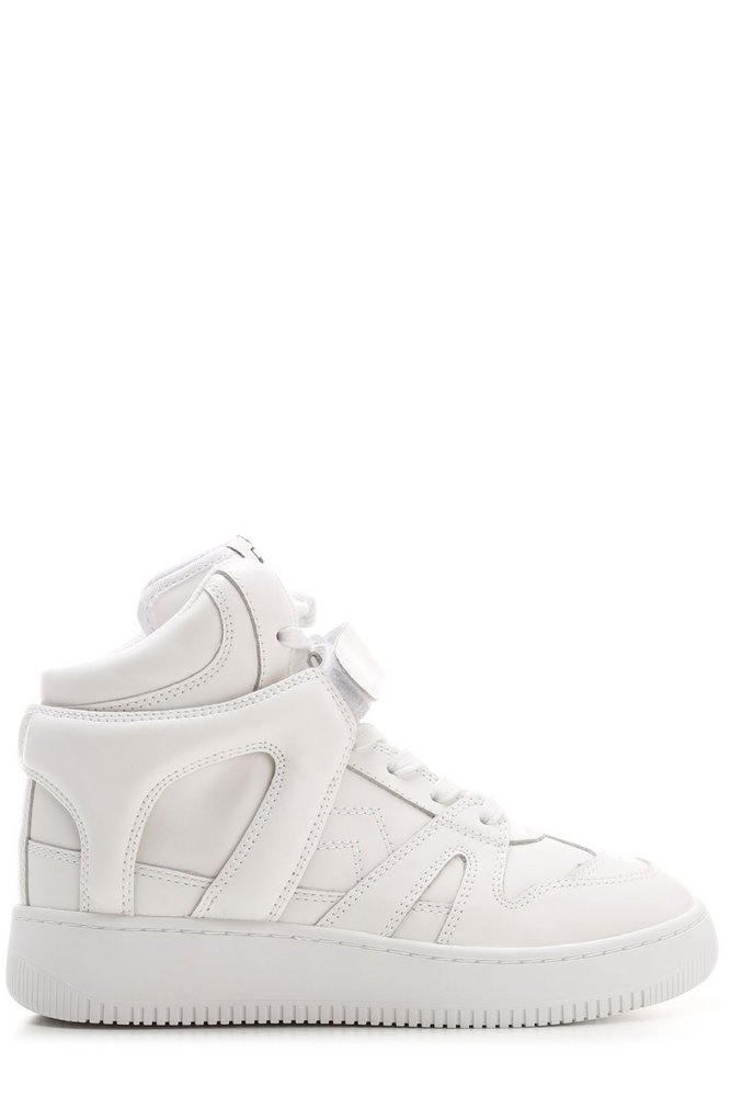 Isabel Marant Brooklee Leather High-top Sneakers In White | ModeSens