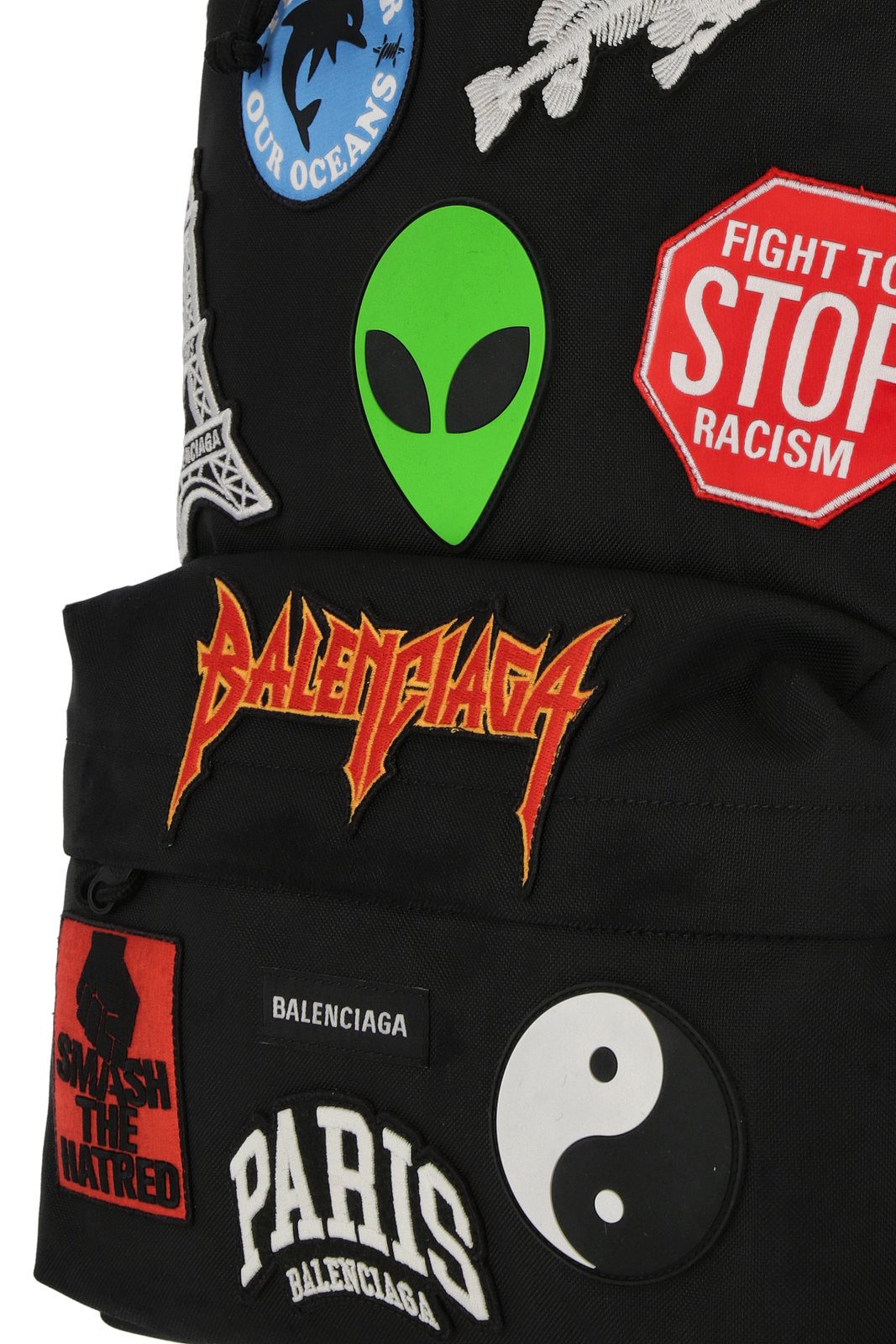 Balenciaga Patch Explorer Beltpack In Black FWRD