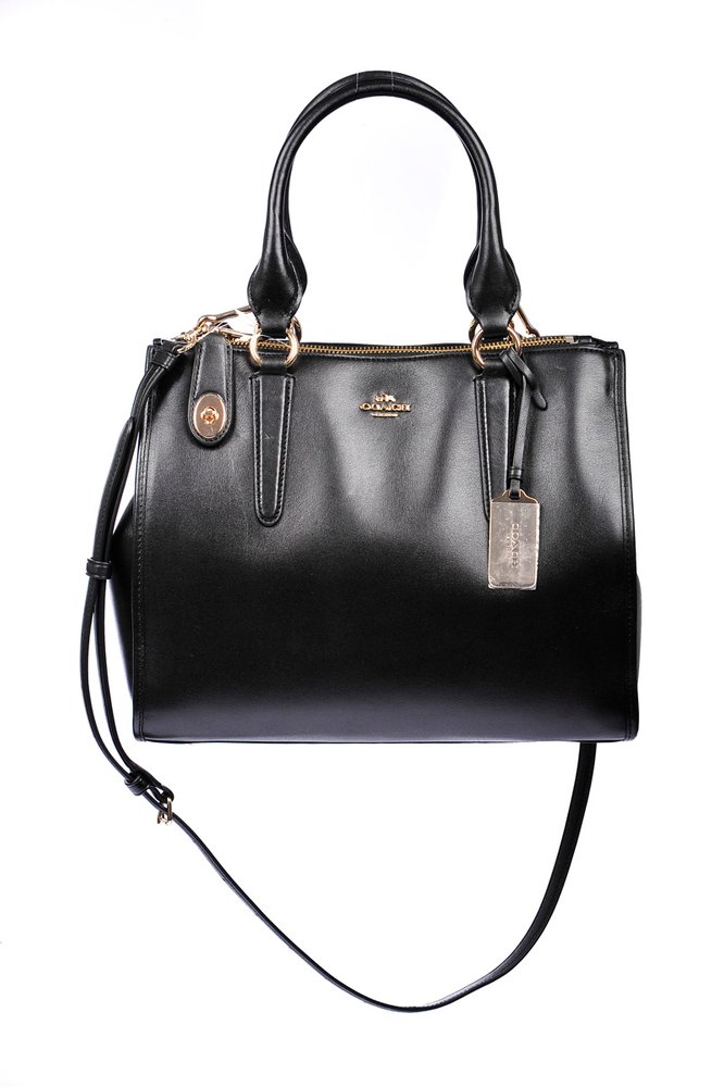 Coach Logo Lettering Tote Bag In Black | ModeSens