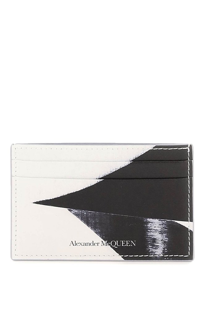 Alexander Mcqueen Painterly Printed Card Holder In Multi | ModeSens