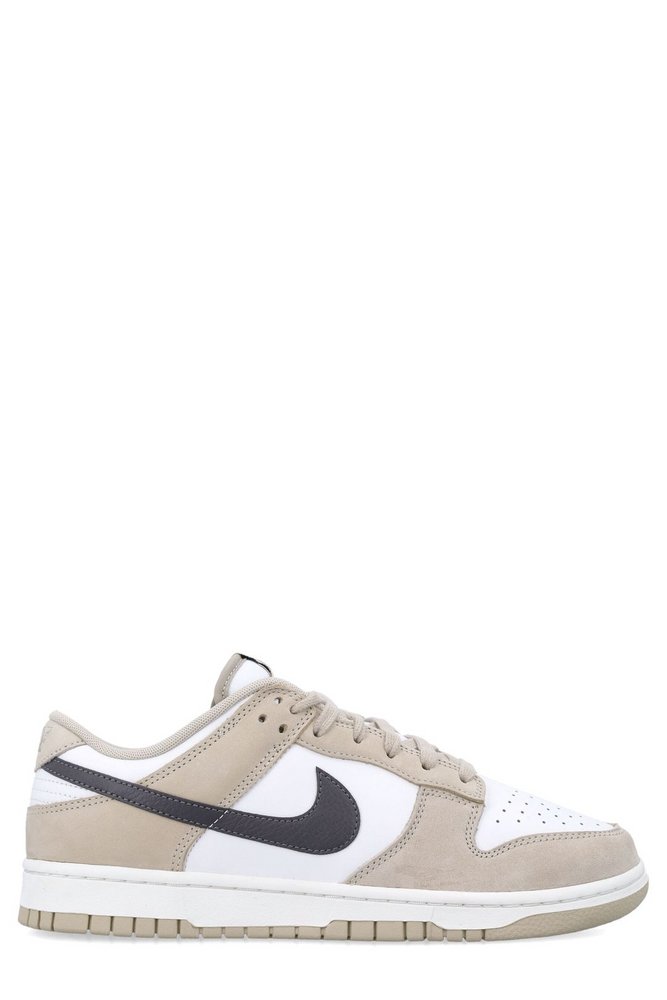 Nike Low Dunk Leather Sneakers With Perforated Upper In Desert Khaki ...