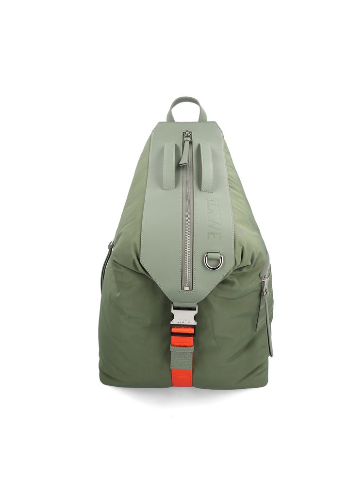 Loewe Men's Convertible Puffer Backpack In Khaki | ModeSens