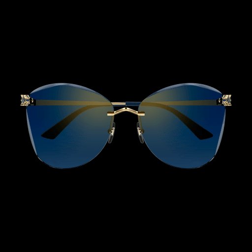 Cartier Rimless Butterfly Sunglasses In Gold | ModeSens