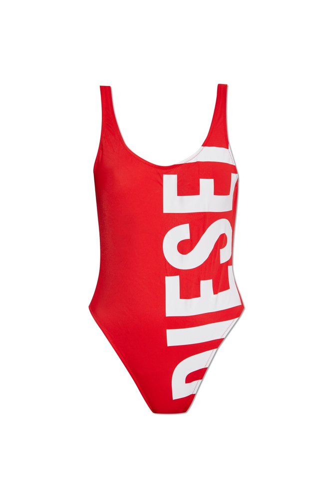 Diesel Bfsw-kylia Logo Printed High Cut Swimwuit In 42a | ModeSens