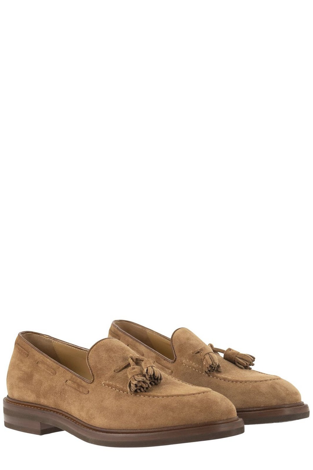 Brunello Cucinelli Tassel Detail Almond-Toe Loafers