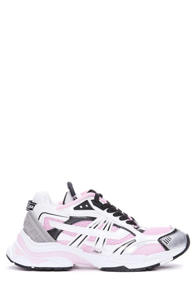 Ash Race Sneakers In Silver Synthetic Fibers In White | ModeSens