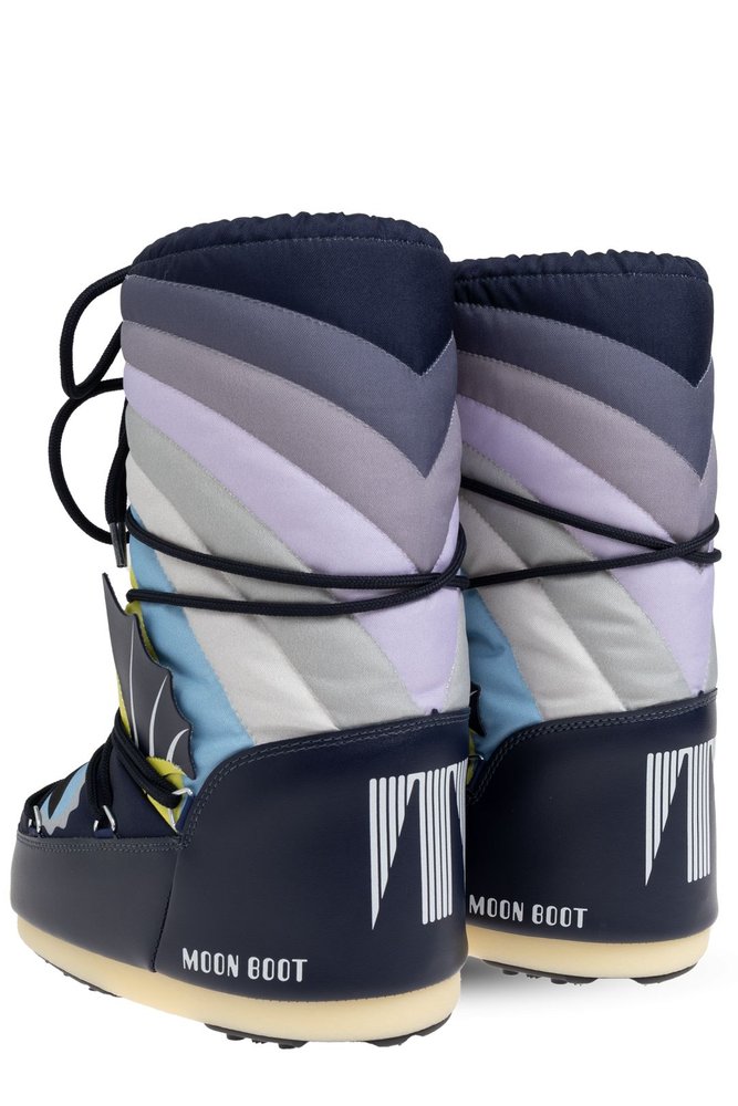 Moon Boot Kids 아이콘 드래곤 라운드 토 눈 부츠 - 페칭