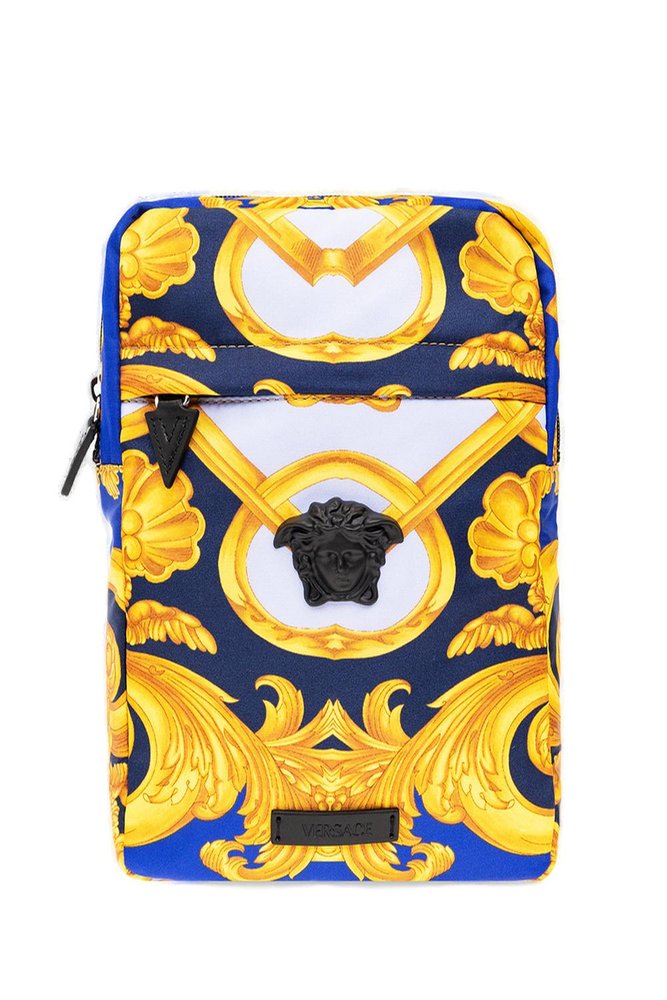 Versace Baroque Pattern Zipped Backpack In Multi | ModeSens