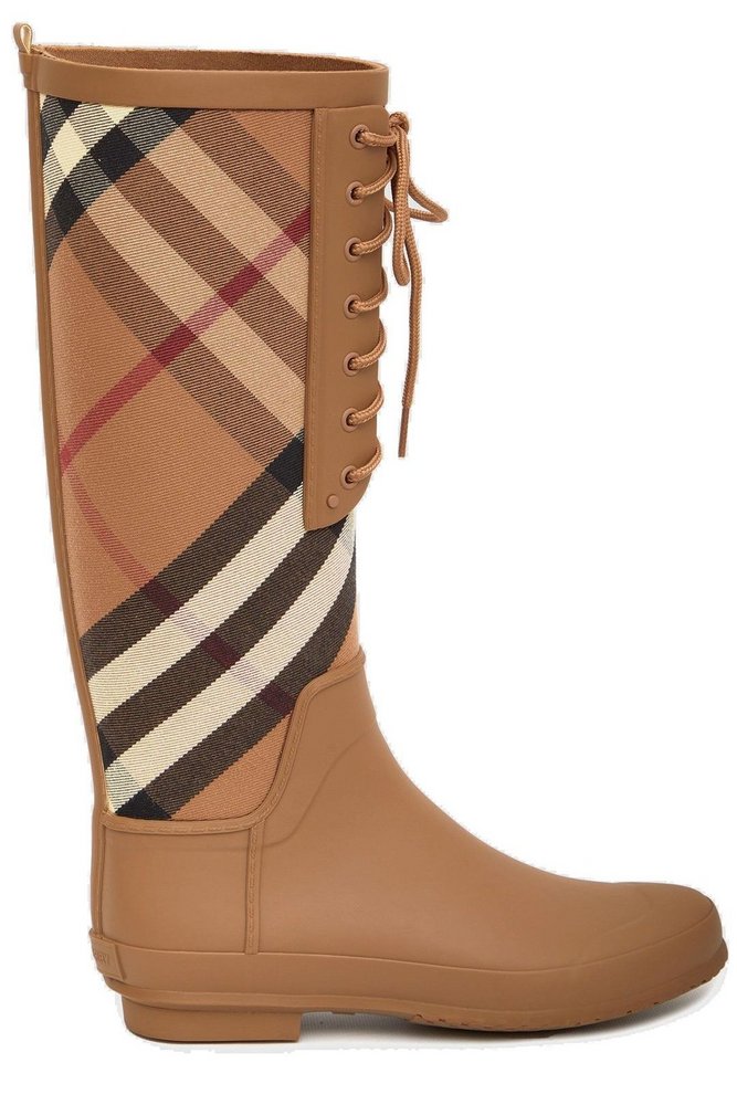 Burberry: Black House Check Rain Boots SSENSE