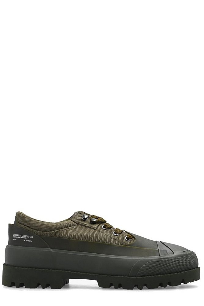 Diesel Hiko Chunky Lug-sole Sneakers In Grün | ModeSens