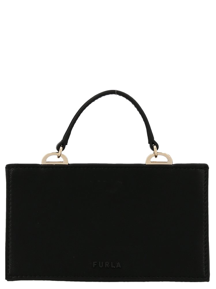 Furla Logo Lettering Futura Tote Bag In Black | ModeSens