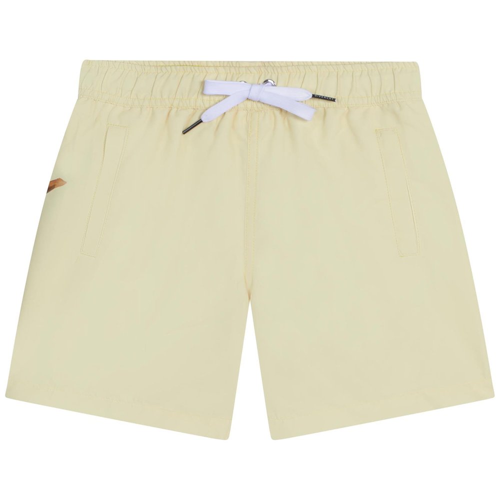 Givenchy Teen Boys Yellow Paint Logo Swim Shorts | ModeSens