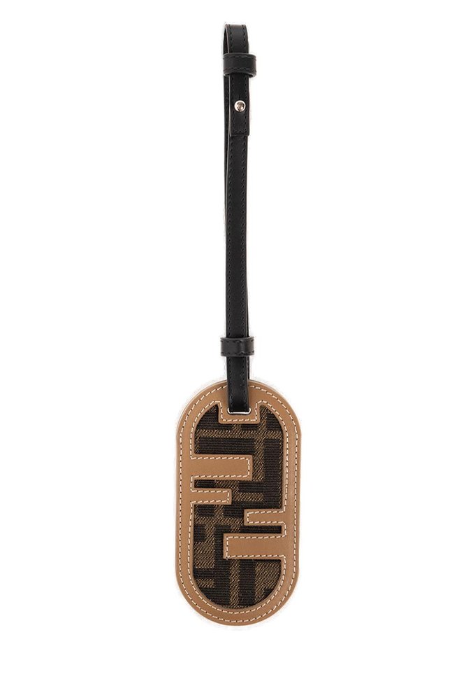Fendi Logo Detailed Name Badge In Brown | ModeSens